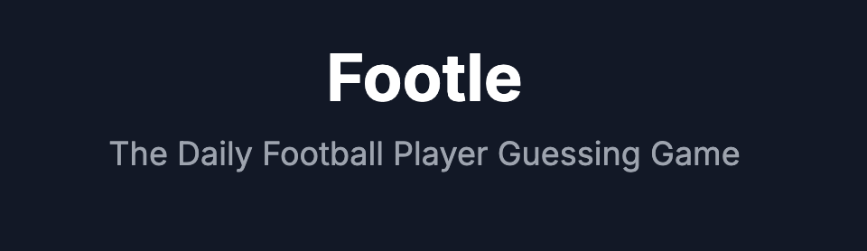 Footle - The Daily Football Player Guessing Game
